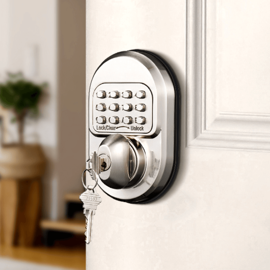 Keypad Combination Door Lock Grade 1 Rekeyable Mechanical Lock Round