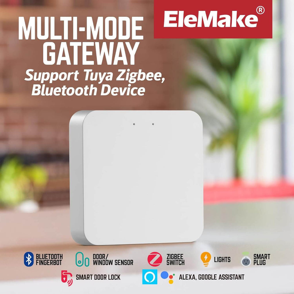 Elemake Smart ZigBee Hub, Tuya Bluetooth Gateway, Only Support ZigBee Tuya Device, Wi-Fi Gateway ...