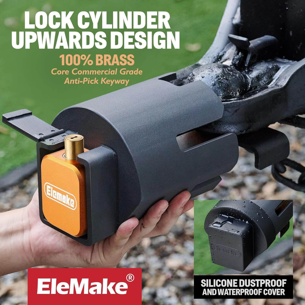 Elemake Trailer Lock Fits 2 5/16" Couplers RV Lock Boat Lock Trailer ...