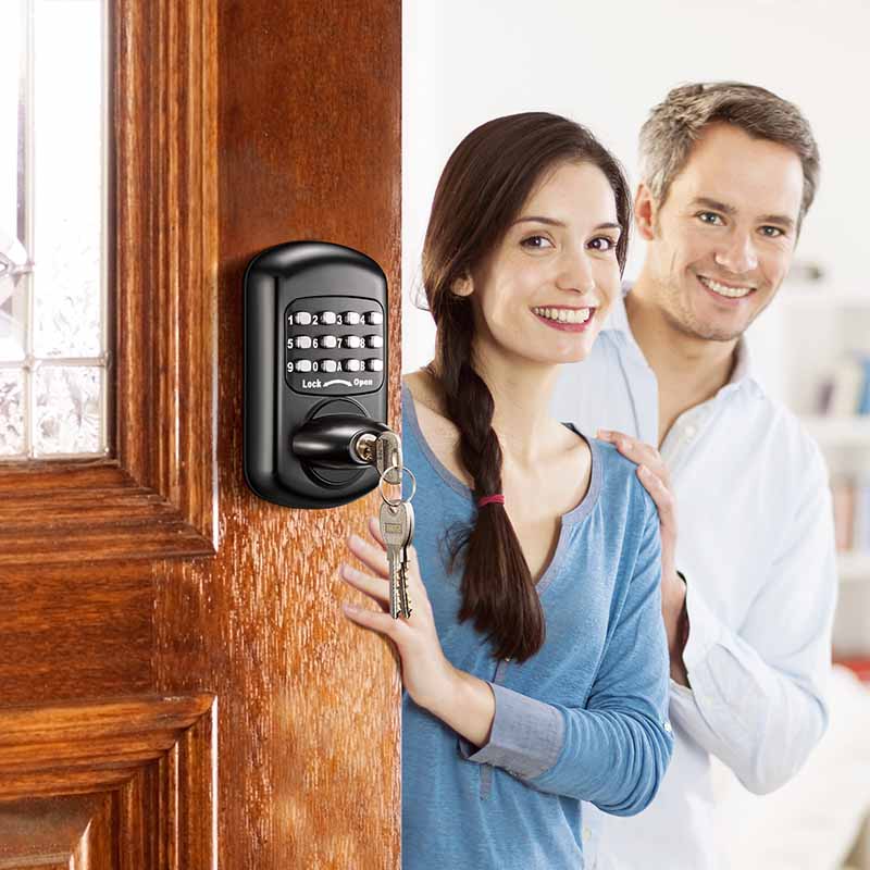 Elemake Keyless Deadbolt Keypad Entry Door Lock Zinc Alloy Sabbath Lock ...