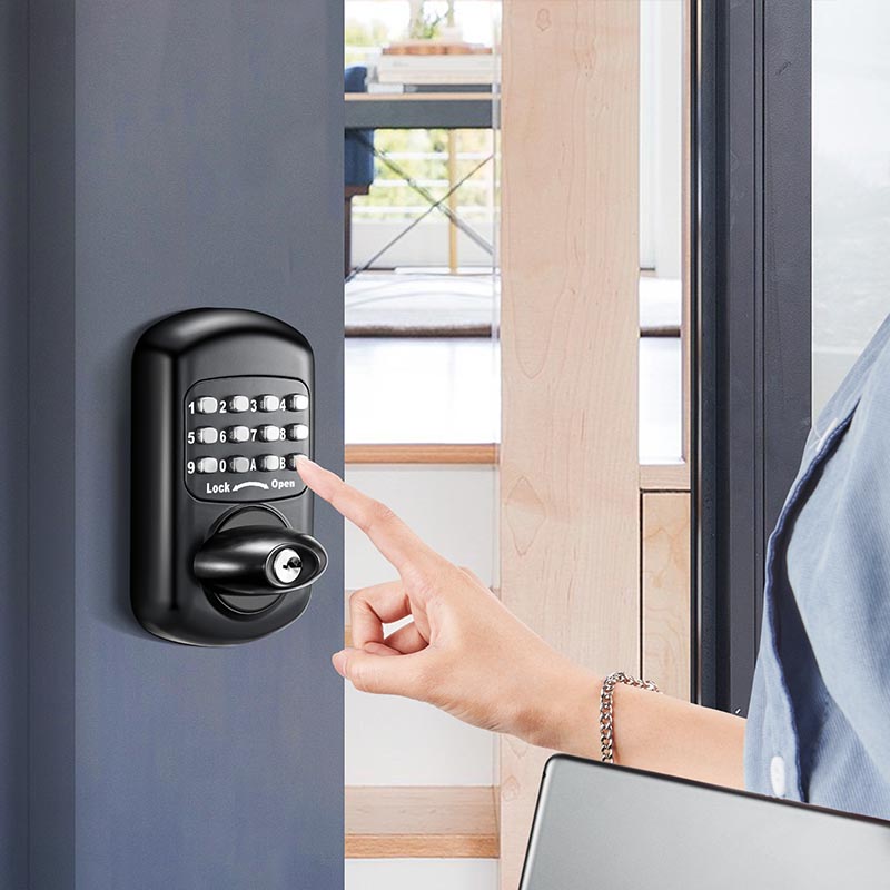 Elemake Keyless Deadbolt Keypad Entry Door Lock Zinc Alloy Sabbath Lock ...