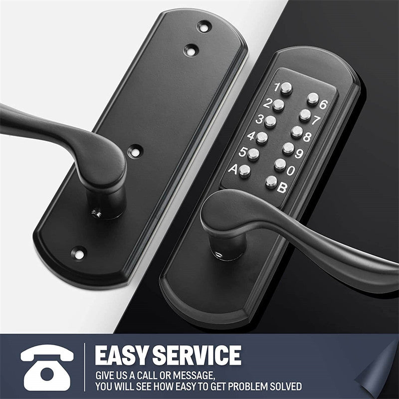 Elemake Keyless Door Lock with Keypad, Right Handed Mechanical Door ...
