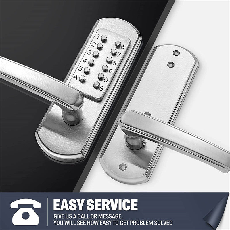 Elemake Keyless Entry Door Lock, Mechanical Lock with Keypad, Security ...