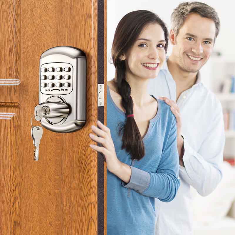 Elemake Keyless Deadbolt Keypad Entry Door Lock Zinc Alloy Sabbath Lock ...